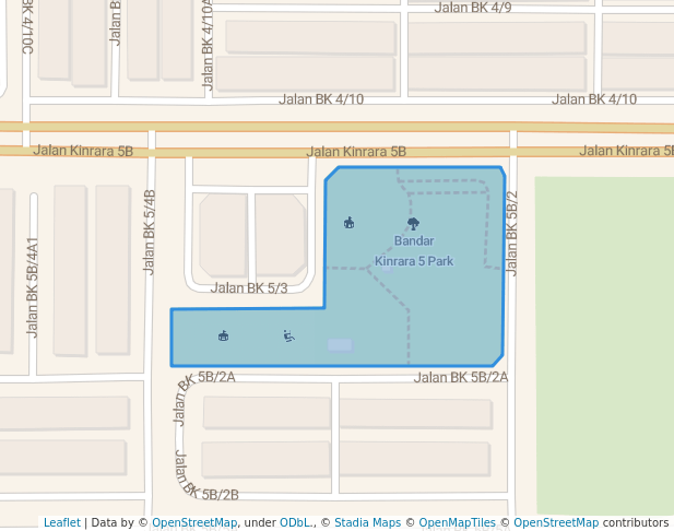 Bandar Kinrara 5 Park in Puchong | Map and Routes