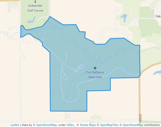 Fort Defiance State Park in Gruver | Map and Routes