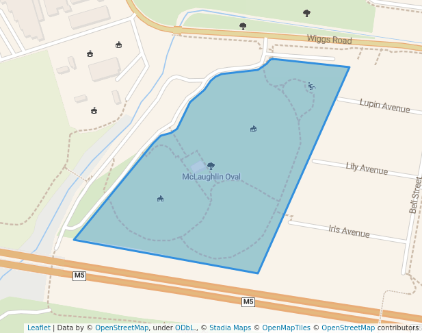 McLaughlin Oval in Riverwood | Map and Routes