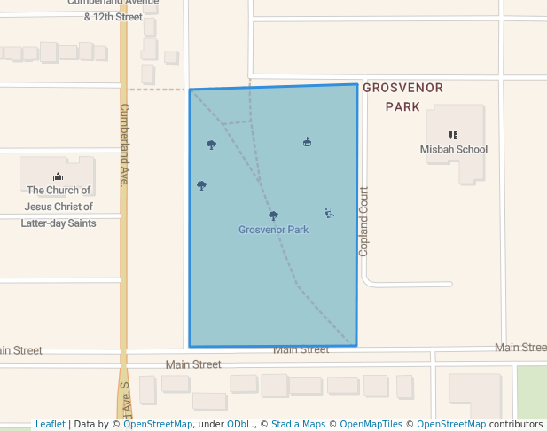 Grosvenor Park in Saskatoon | Map and Routes