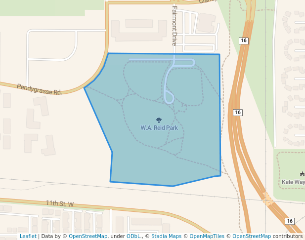 W.A. Reid Park in Saskatoon | Map and Routes