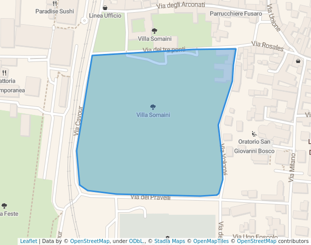 Villa Somaini in Lomazzo | Map and Routes