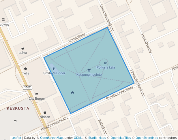 Kaupunginpuisto in Borgå | Map and Routes