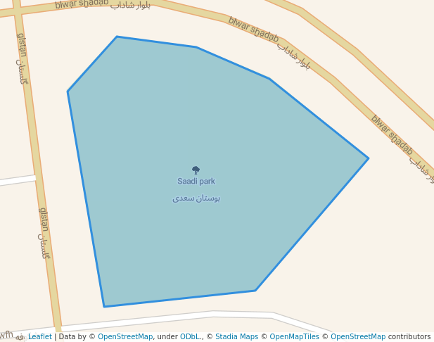 Saadi park in Tayyebat | Map and Routes