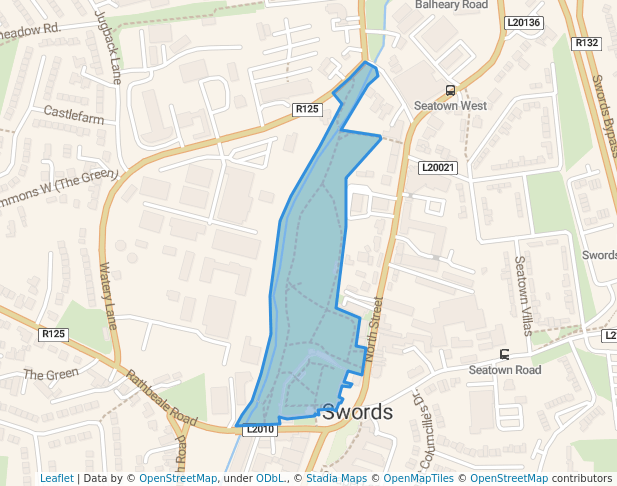 Swords Town Park in Swords | Map and Routes