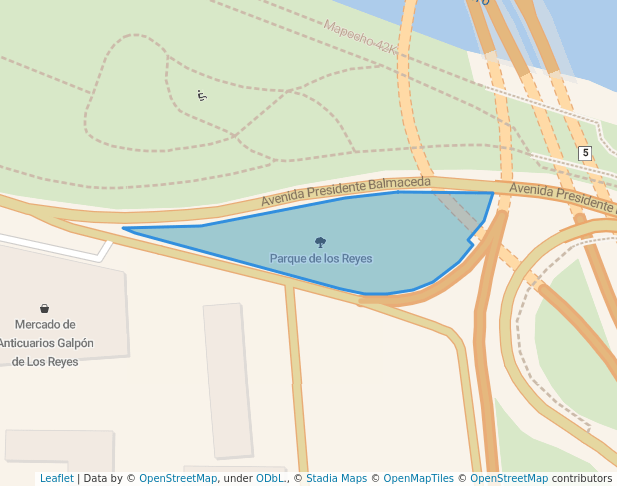 Parque de los Reyes in Santiago | Map and Routes