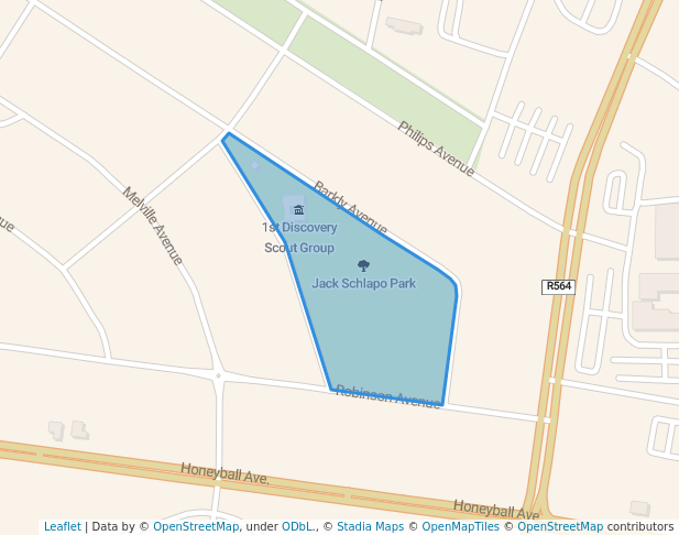 Jack Schlapo Park in Roodepoort | Map and Routes