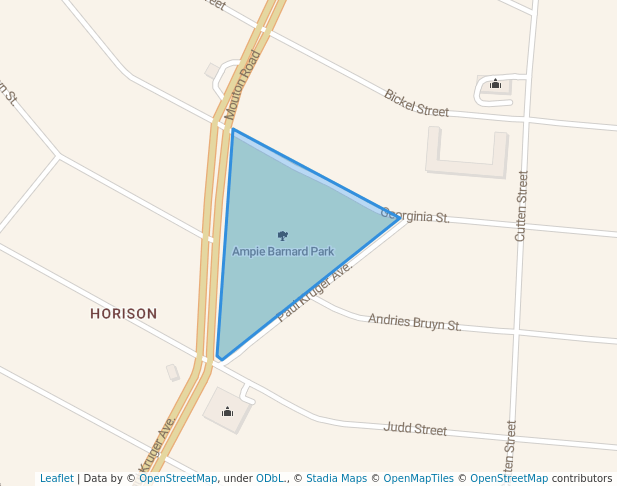 Ampie Barnard Park in Roodepoort | Map and Routes