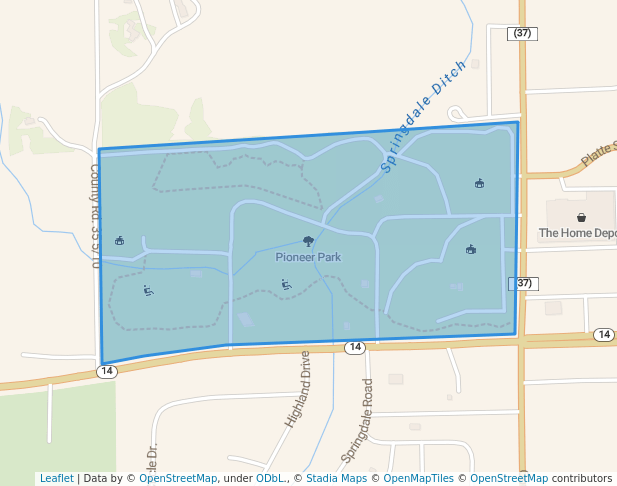 Pioneer Park in Sterling | Map and Routes
