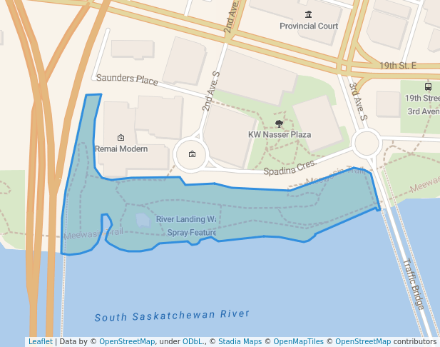 River Landing in Saskatoon | Map and Routes