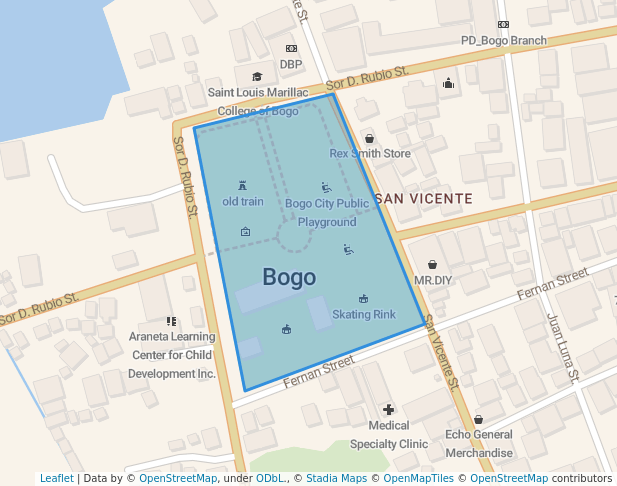 City of Bogo Plaza in Bogo City | Map and Routes