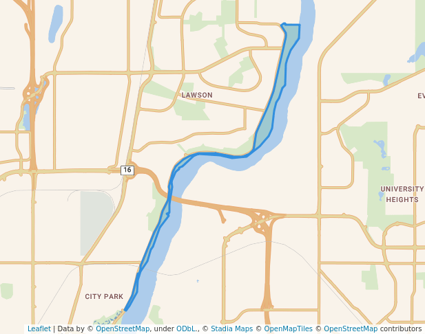 Meewasin Park in Cre | Map and Routes