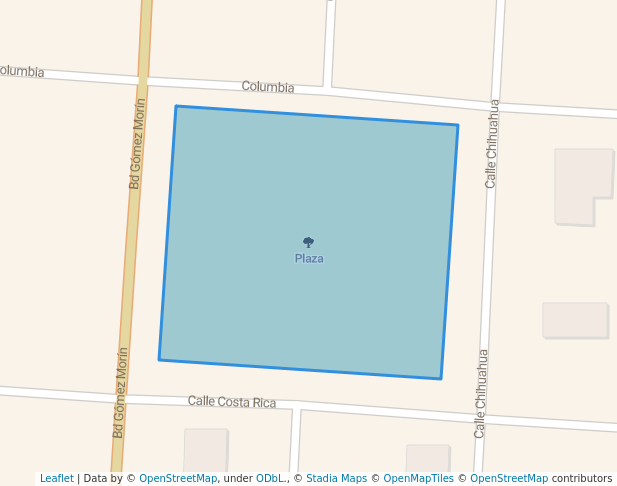 Plaza in Villa Ahumada | Map and Routes