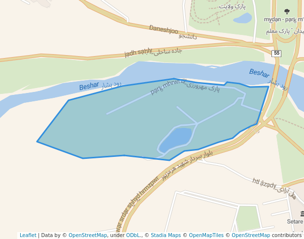 پارک مهرورزی in Yasuj | Map and Routes