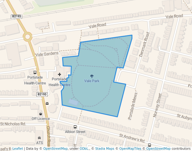 Vale Park in Portslade | Map and Routes
