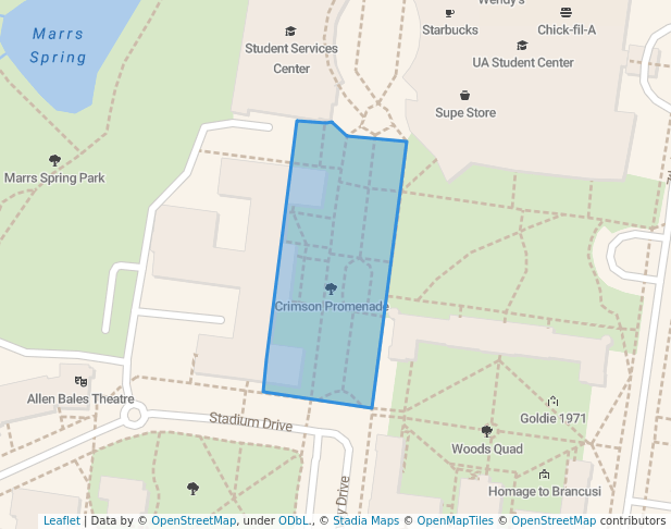 Crimson Promenade in Tuscaloosa | Map and Routes