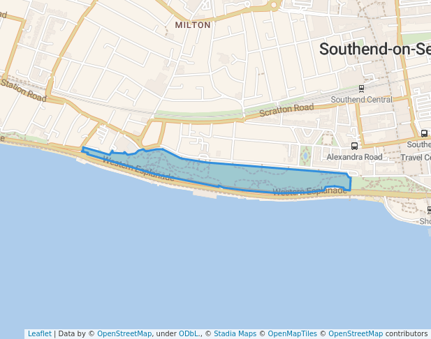 The Cliffs in Southend-on-Sea | Map and Routes
