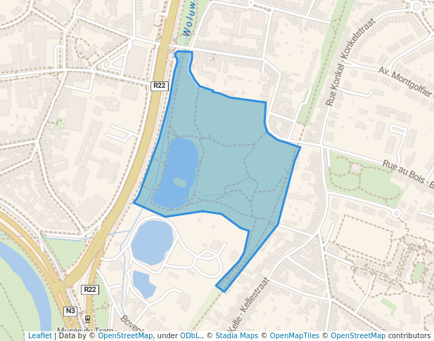 Parc des Sources - Ter Bronnenpark in Woluwe-Saint-Pierre | Map and Routes