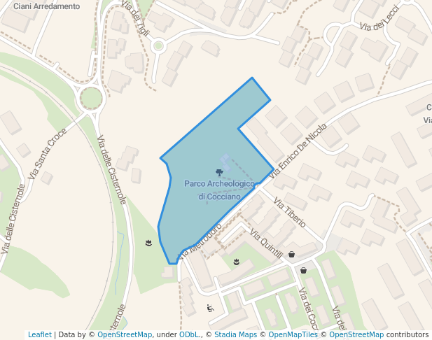 Parco Archeologico di Cocciano in Frascati | Map and Routes