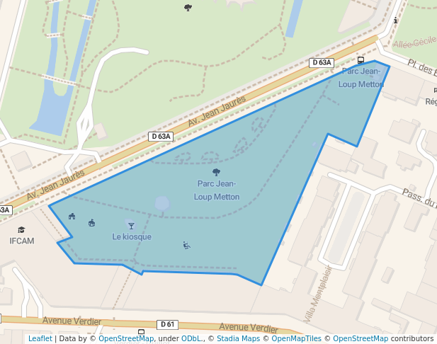 Parc Jean-Loup Metton in Montrouge | Map and Routes