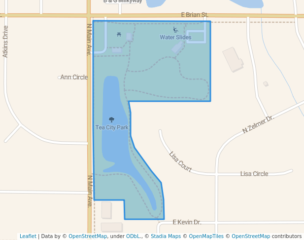 Tea City Park in Tea | Map and Routes