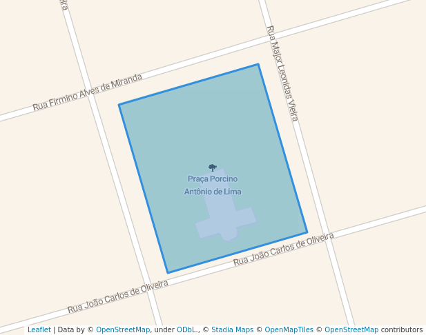 Praça Porcino Antônio de Lima in Ubirajara | Map and Routes