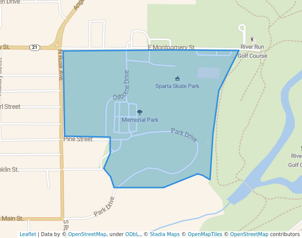 Memorial Park in Sparta | Map and Routes