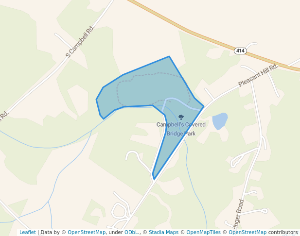 Campbell's Covered Bridge Park in Landrum | Map and Routes