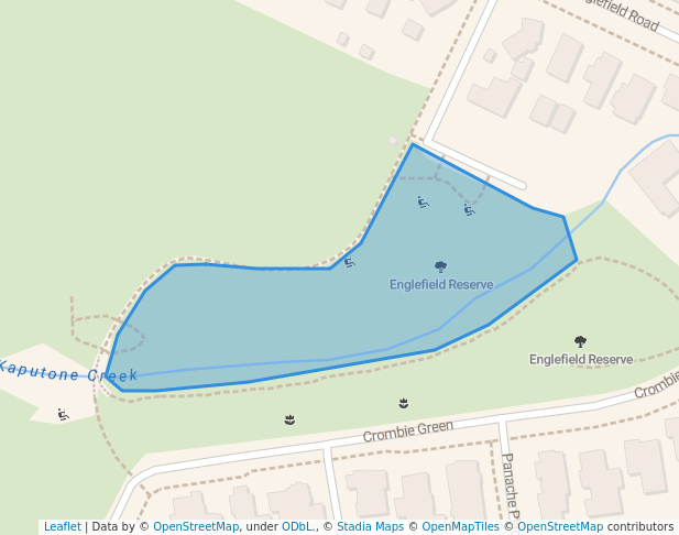 Englefield Reserve in Christchurch | Map and Routes
