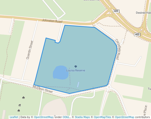 Louisa Reserve in Bass Hill | Map and Routes