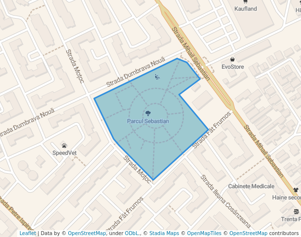 Parcul Sebastian in București | Map and Routes