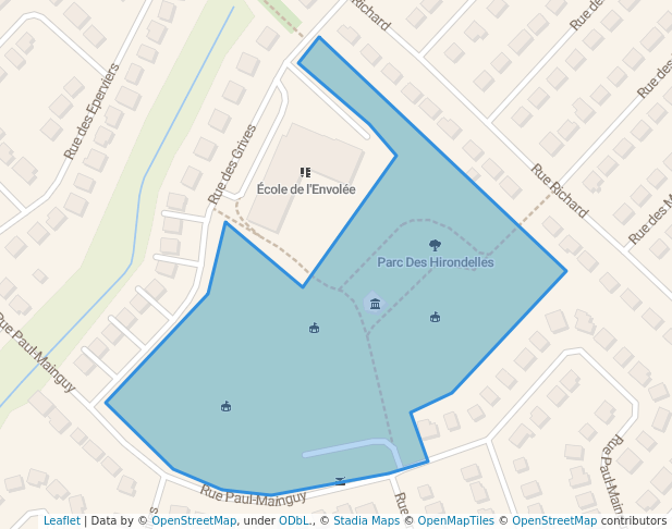 Parc Des Hirondelles in Blainville | Map and Routes