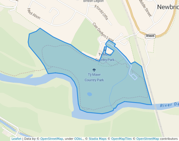 Tŷ Mawr Country Park in Cefn-mawr | Map and Routes