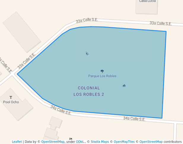 Parque Los Robles in Managua | Map and Routes