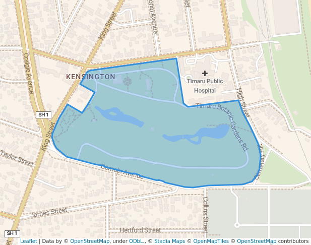 Timaru Botanic Gardens in Timaru | Map and Routes