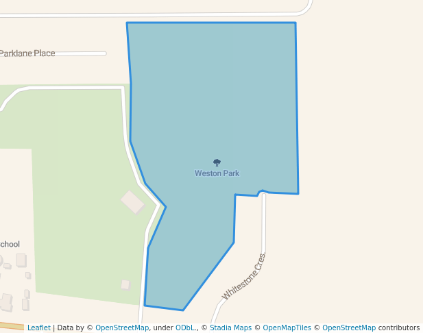 Weston Park in Weston | Map and Routes