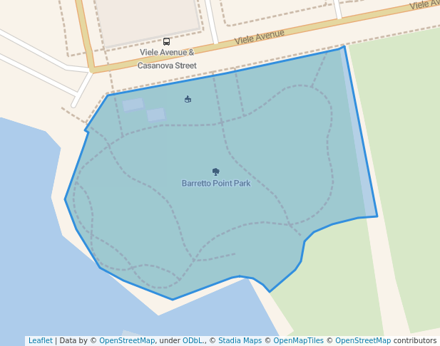 Barretto Point Park in New York | Map and Routes
