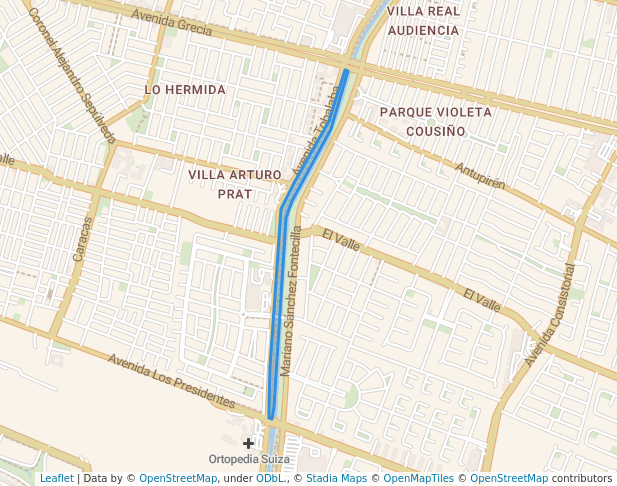 Parque Tobalaba - Canal San Carlos in Santiago | Map and Routes