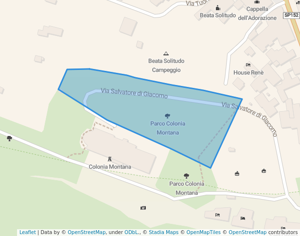 Parco Colonia Montana in Pianillo | Map and Routes