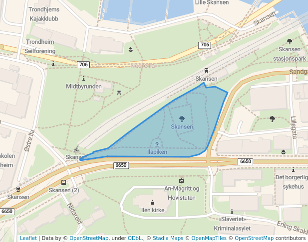 Skansen in Trondheim | Map and Routes