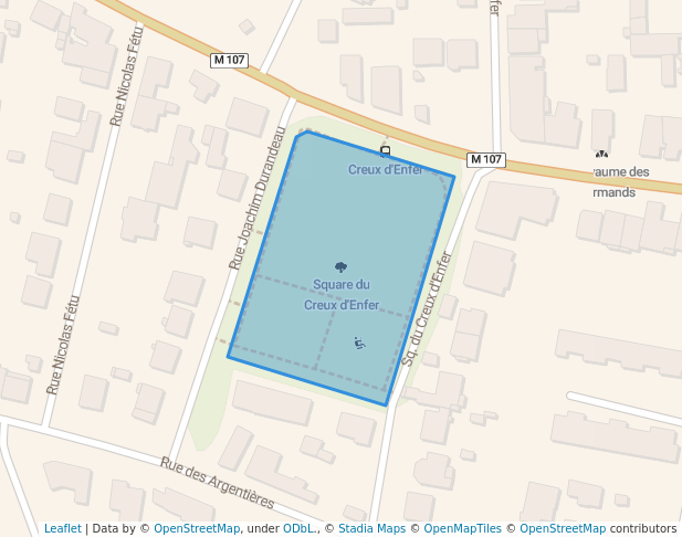 Square du Creux d'Enfer in Dijon | Map and Routes