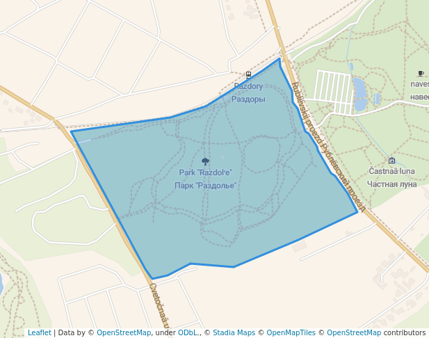 Парк "Раздолье" in Barvikha | Map and Routes