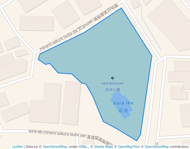 皿池公園 in Toyonaka | Map and Routes