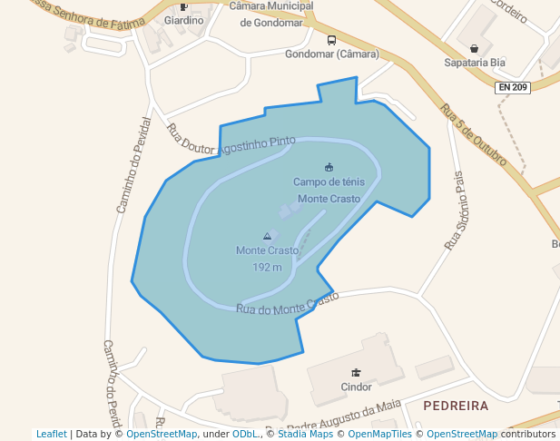 Parque do Monte Crasto in São Cosme | Map and Routes