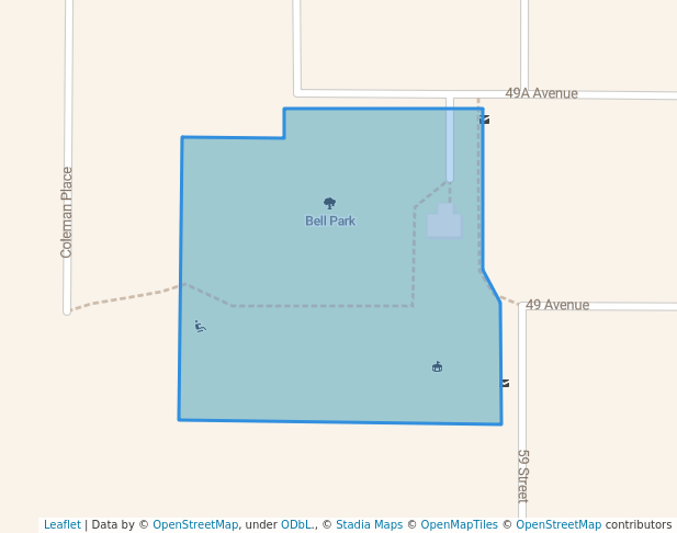 Bell Park in Delta | Map and Routes