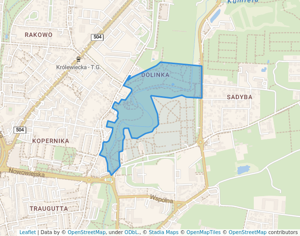 Park Dolinka in Elbląg | Map and Routes