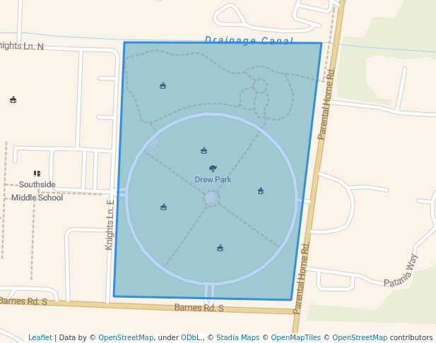 Drew Park in Jacksonville | Map and Routes