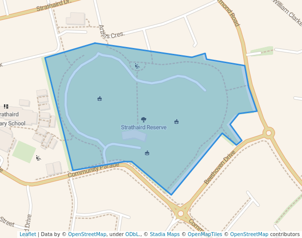 Strathaird Reserve in Narre Warren South | Map and Routes