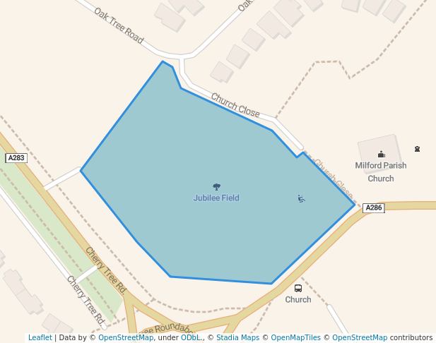 Jubilee Field in Milford | Map and Routes