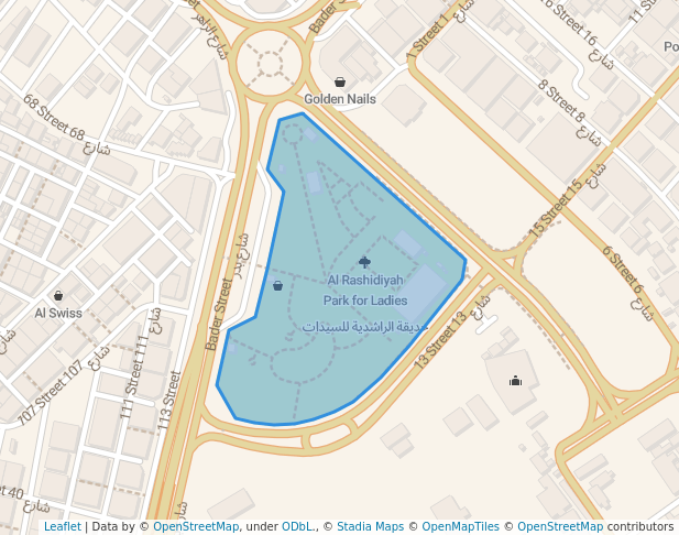 Al Rashidiyah Park for Ladies in Ajman | Map and Routes